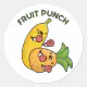 Fruit Punch Funny Drink Pun Classic Round Sticker | Zazzle