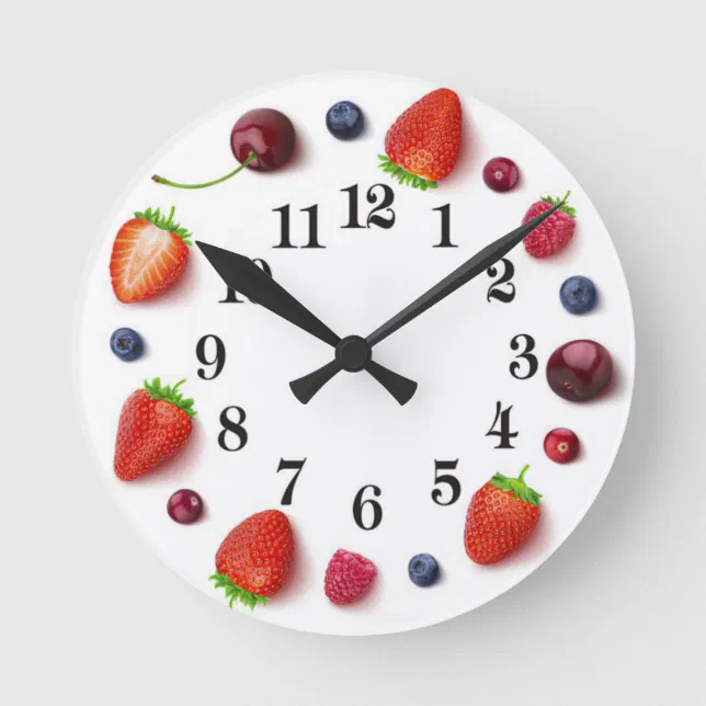 Fruit Round Clock | Zazzle