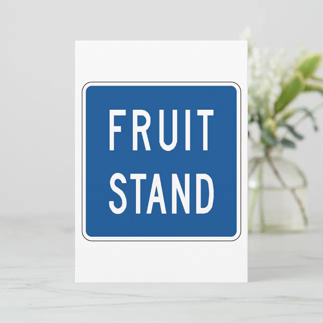 Fruit Stand Road Sign Invitation | Zazzle