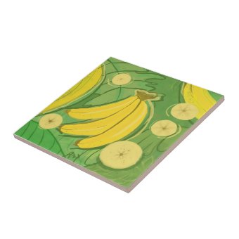 Fruit Tile: Bananas Ceramic Tile | Zazzle