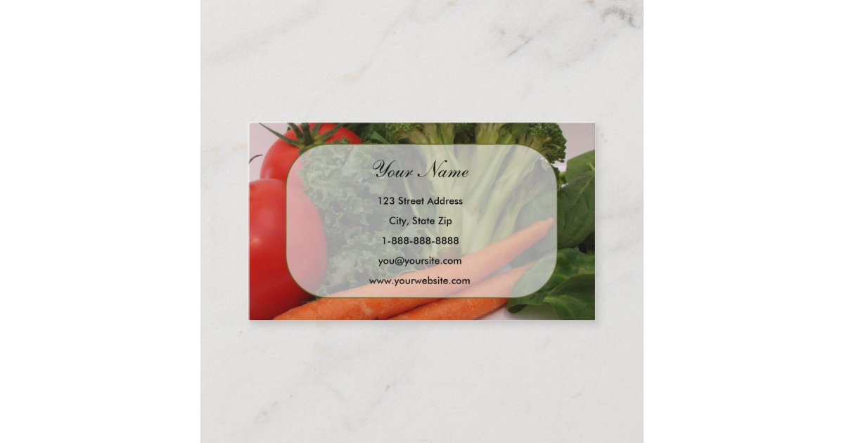 Fruit - Vegetable 5 Business Card | Zazzle