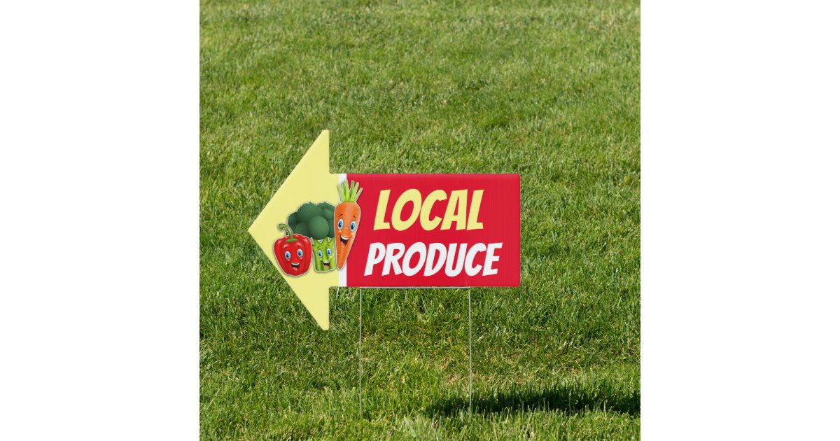 Fruit Vegetable Stand Arrow Sign | Zazzle