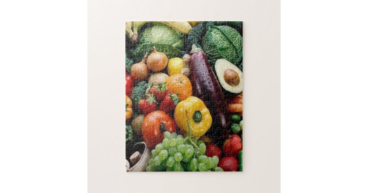 FRUIT VEGETABLES JIGSAW PUZZLE | Zazzle