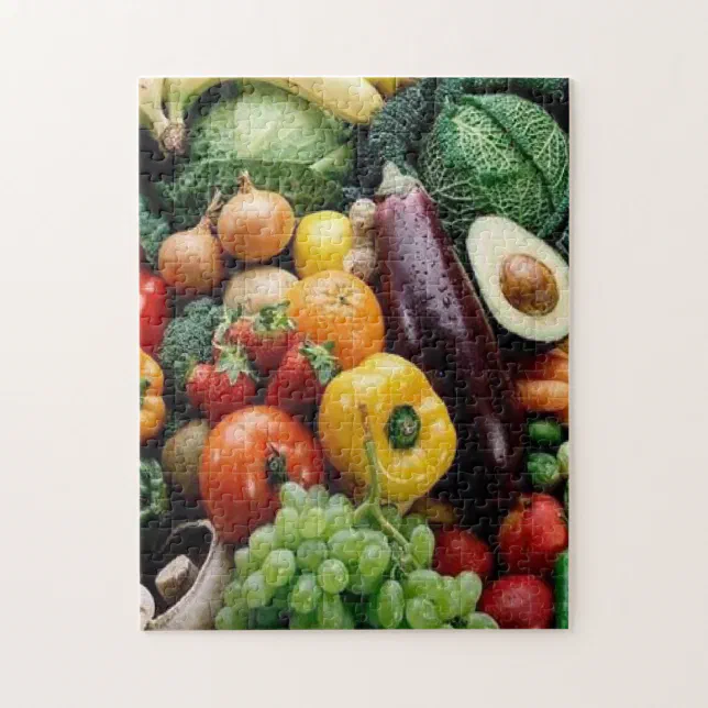 FRUIT VEGETABLES JIGSAW PUZZLE | Zazzle