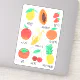 Fruits Flash Cards Korean Fruity Fun Food Art Sticker | Zazzle