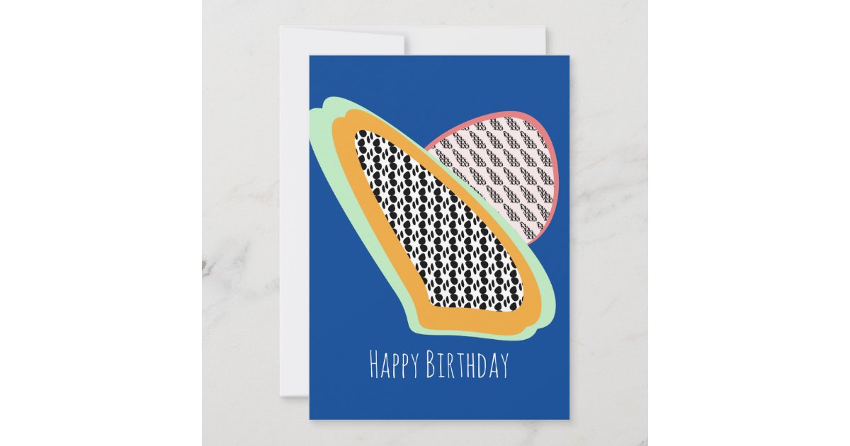Fruits Papaya Dragonfruit Happy Birthday Card | Zazzle