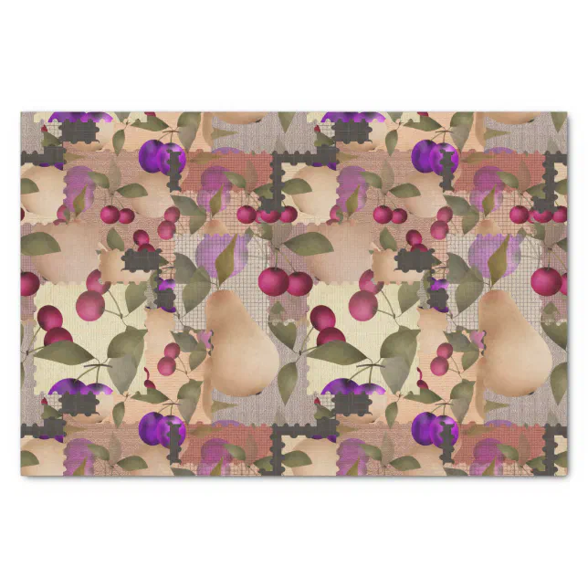 Fruits, patchwork tissue paper | Zazzle
