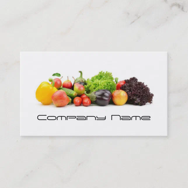 Fruits Vegetables / Healthy Life / Vegetarian Card | Zazzle