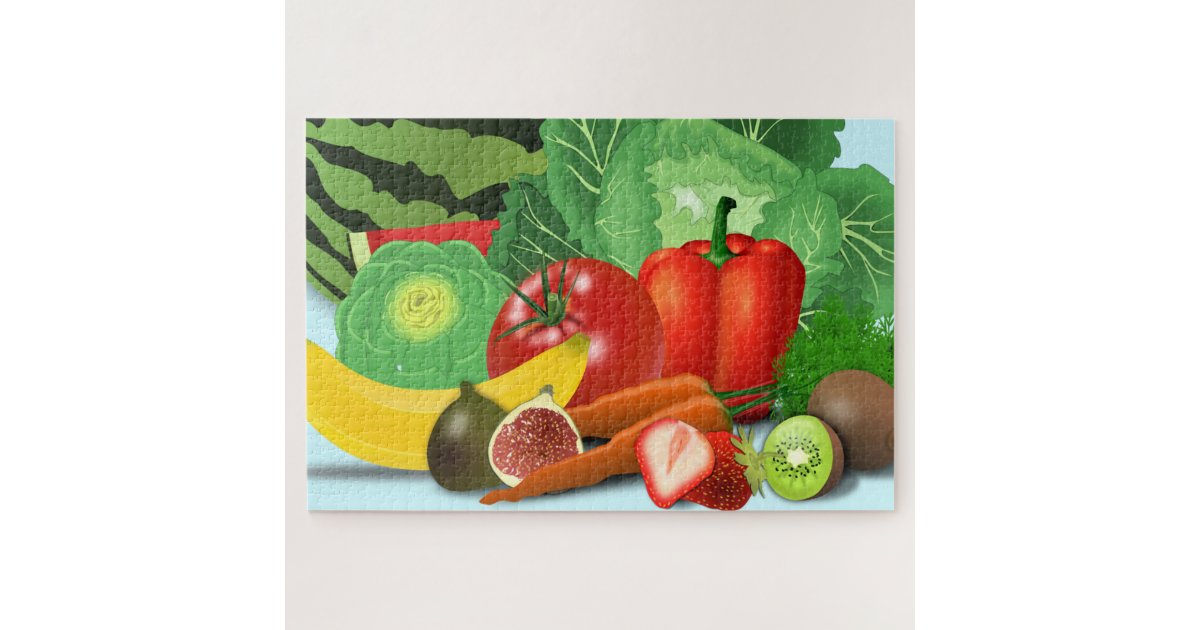 Fruits & Vegetables - Jigsaw Puzzle | Zazzle