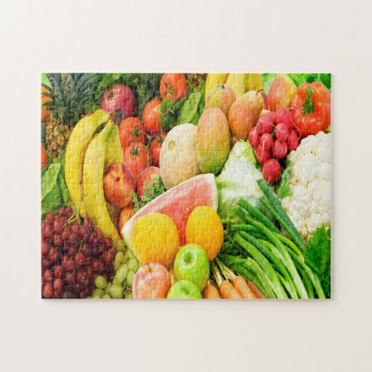 Fruits & Vegetables Lovers Jigsaw Puzzle | Zazzle.com