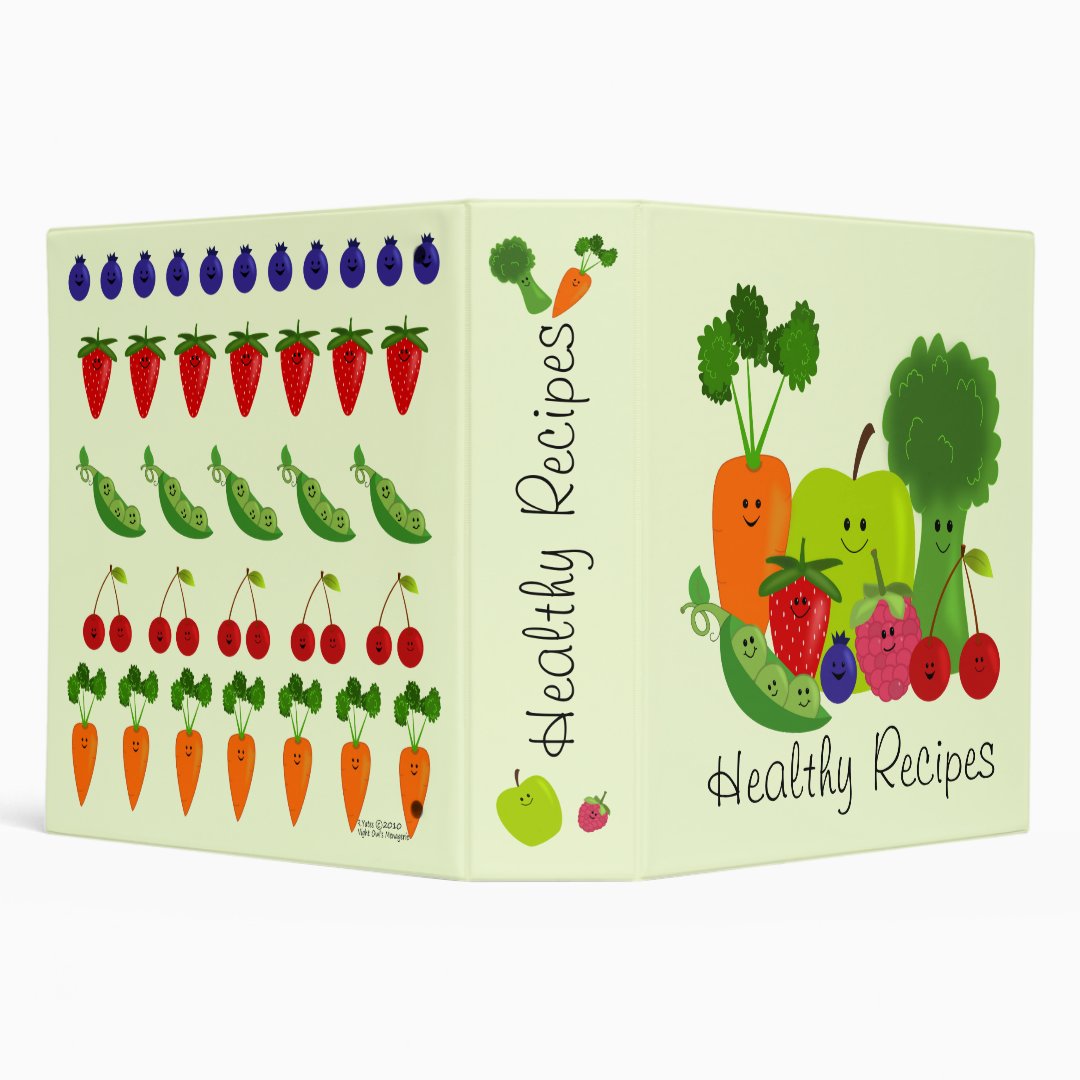 Fruits & Veggies Binder | Zazzle