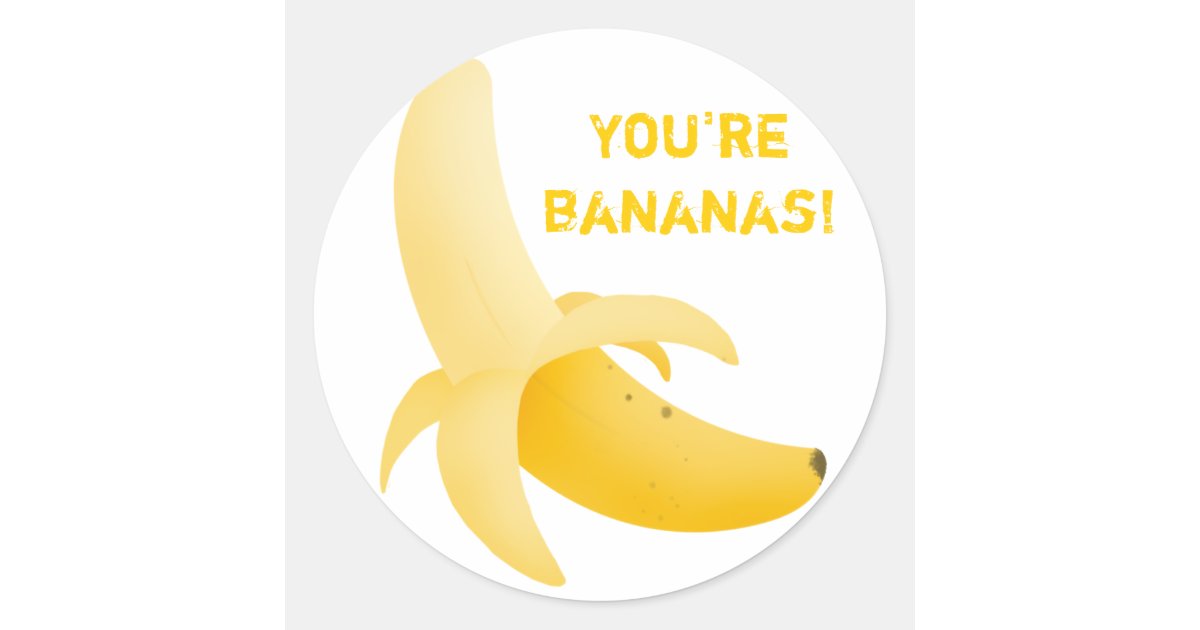 Fruity banana stickers | Zazzle