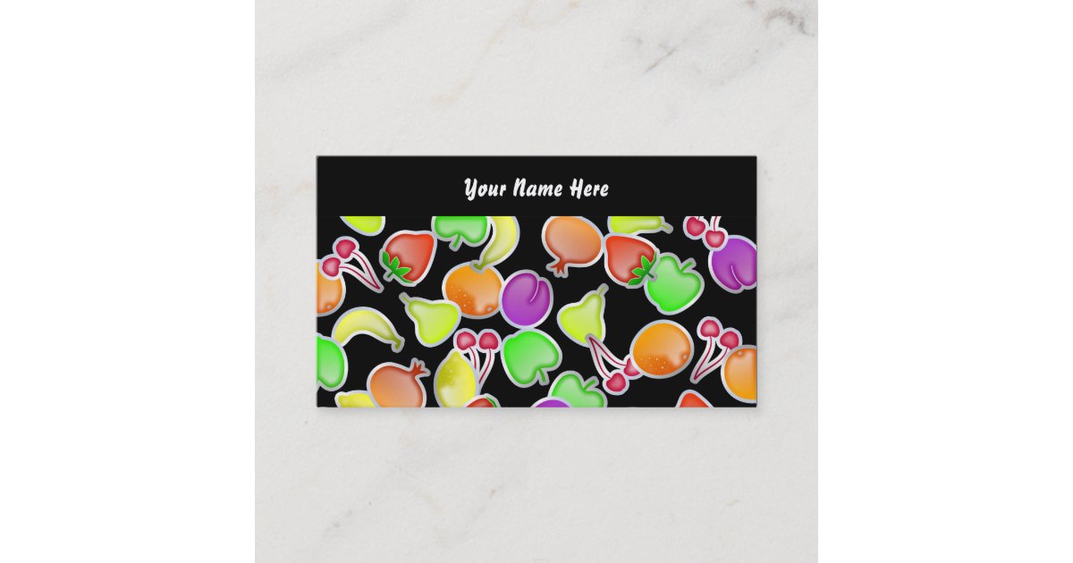 Fruity Wallpaper, Your Name Here Business Card | Zazzle
