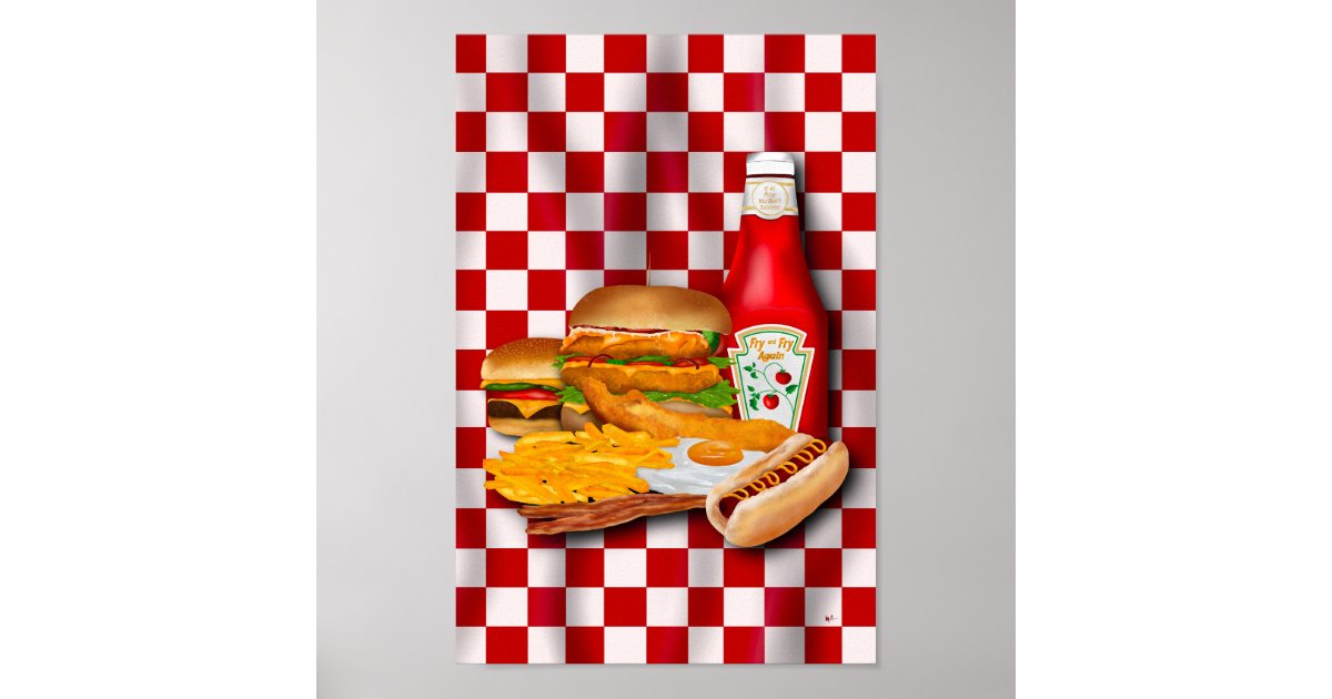 Fry and Fry Again Poster | Zazzle
