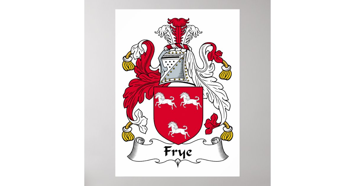 Frye Family Crest Poster | Zazzle