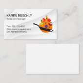 Frying Pan Vegetables Business Card | Zazzle