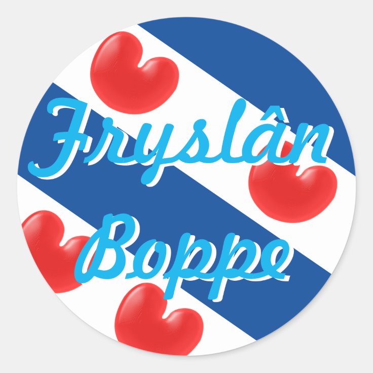 Fryslân Boppe Classic Round Sticker | Zazzle