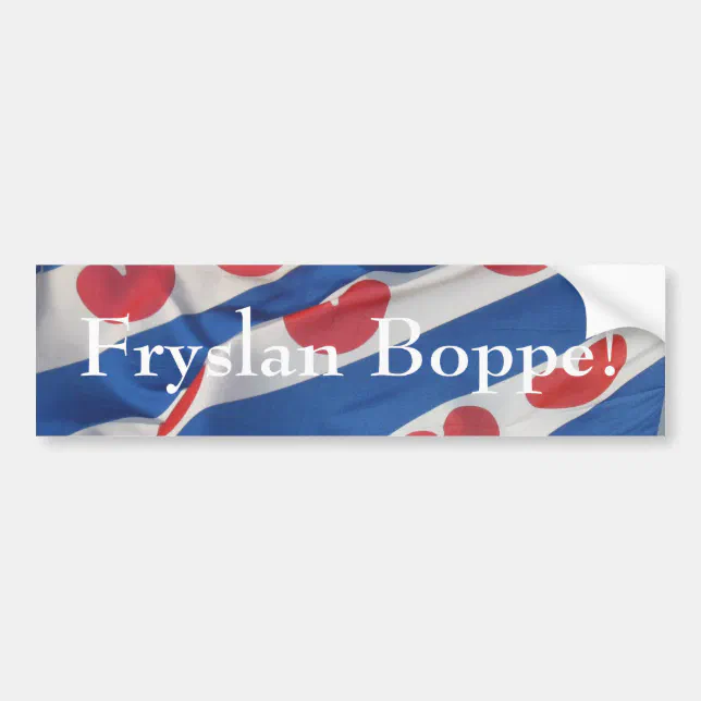 Fryslan Boppe Frisian Flag Bumper Sicker Friesland Bumper Sticker | Zazzle
