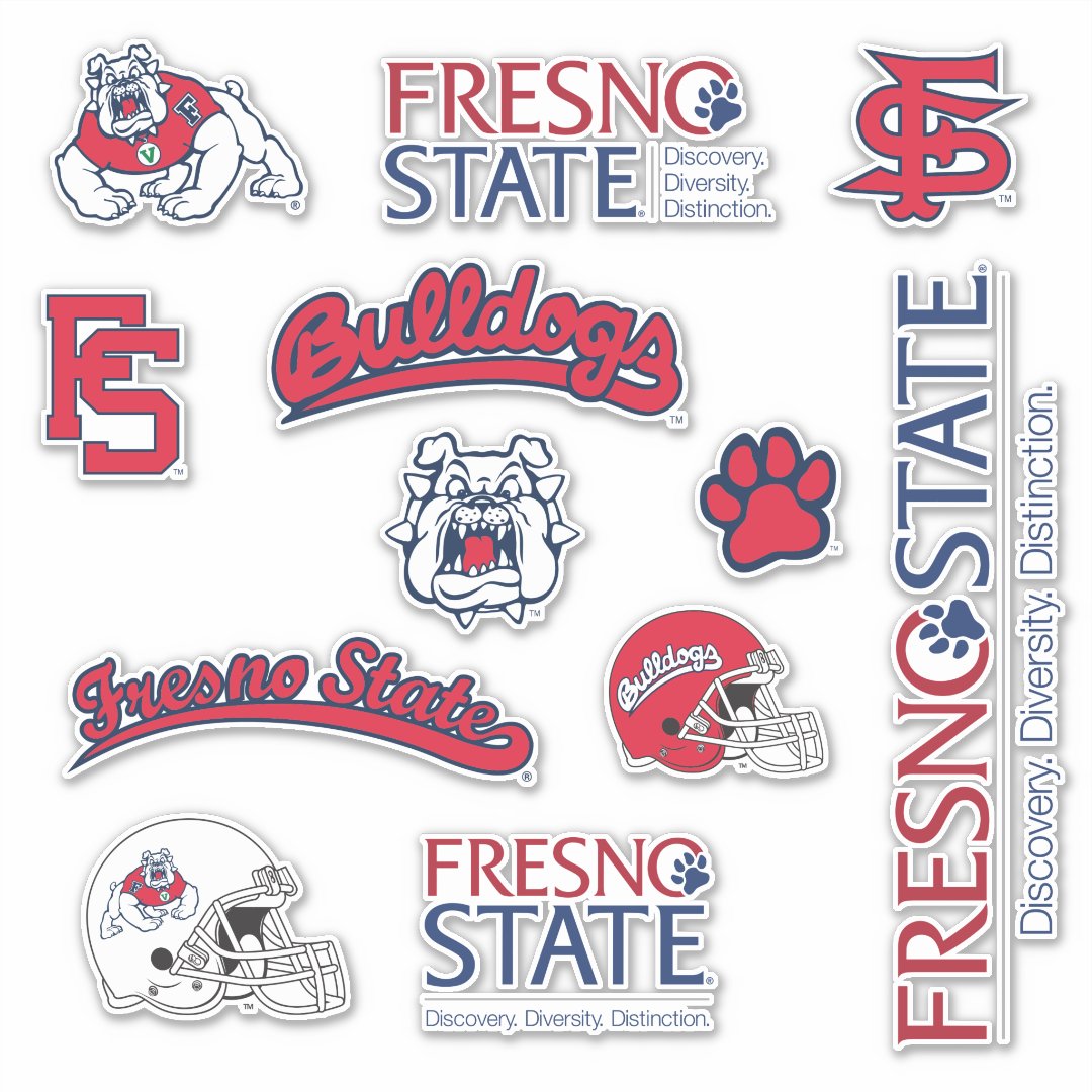 FS Fresno State Bulldogs Logos Sticker | Zazzle