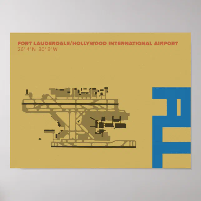 Ft. Lauderdale Airport (FLL) Diagram Poster | Zazzle