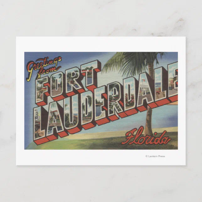 Ft. Lauderdale, Florida - Large Letter Scenes Postcard | Zazzle
