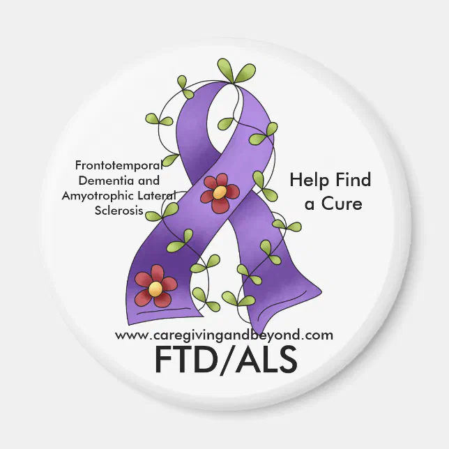 FTD/ALS Purple Ribbon Magnet | Zazzle