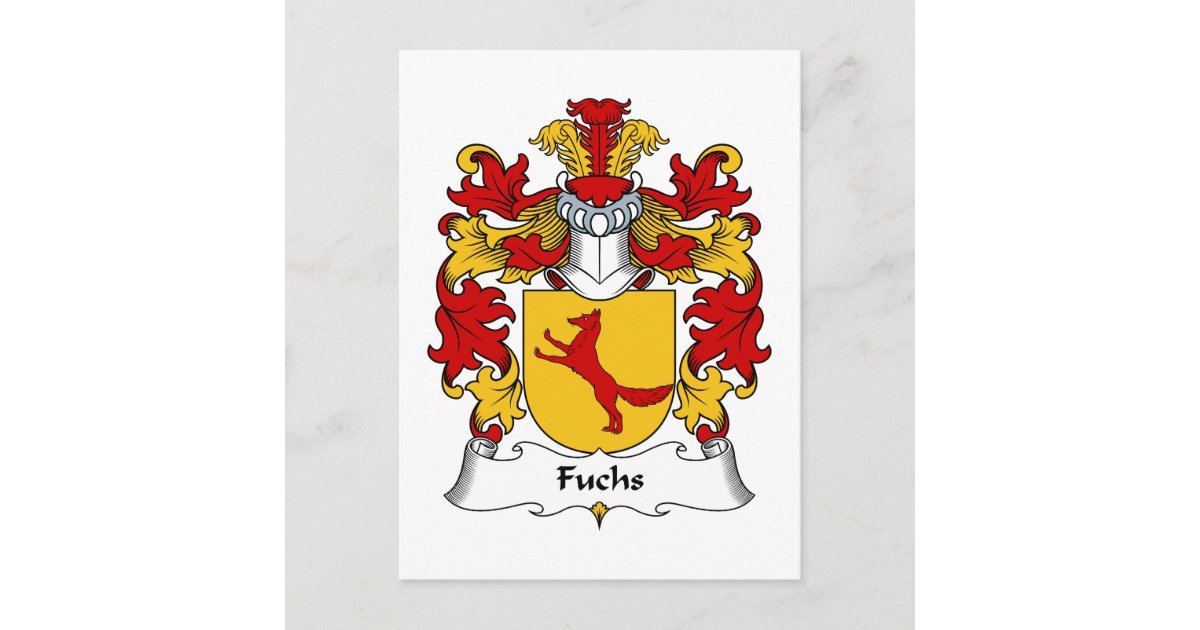 Fuchs Family Crest Postcard | Zazzle