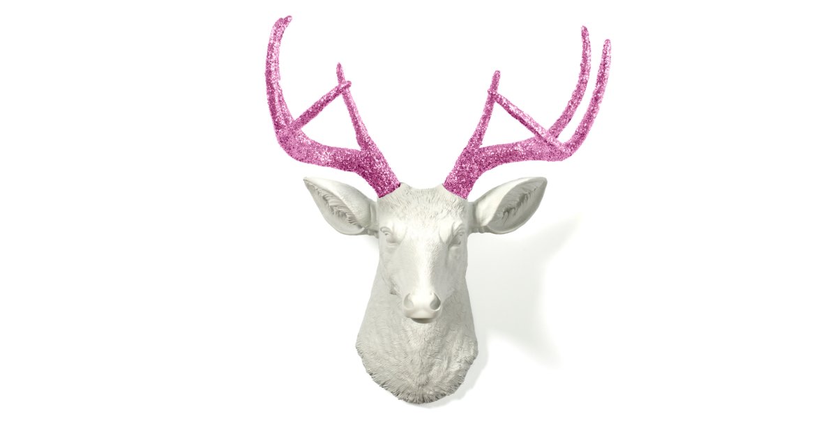 pink deer head