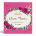 Fuchsia Pink Floral Butterflies Quince Photo Album 3 Ring Binder | Zazzle