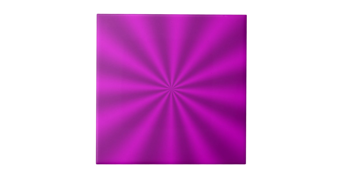 Fuchsia Starburst Ceramic Tile | Zazzle