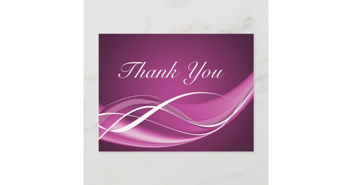 Fuchsia Wave Postcard Template | Zazzle