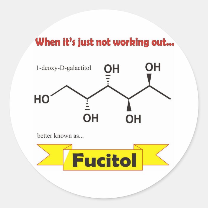Fucitol Organic molecule Classic Round Sticker | Zazzle.com