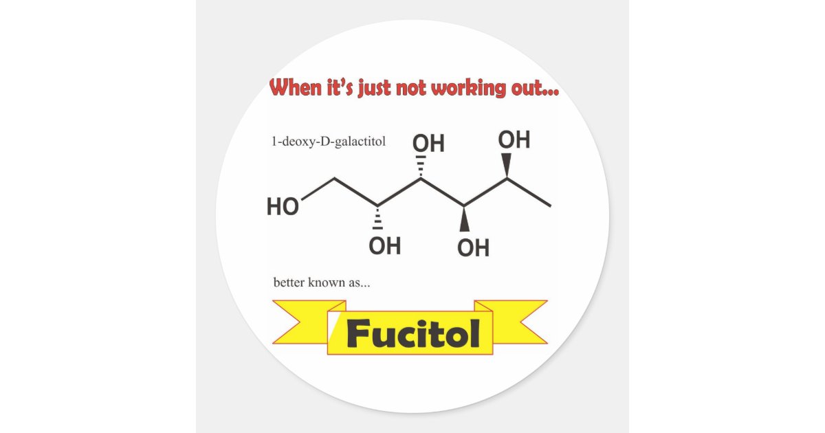 Fucitol Organic molecule Classic Round Sticker | Zazzle