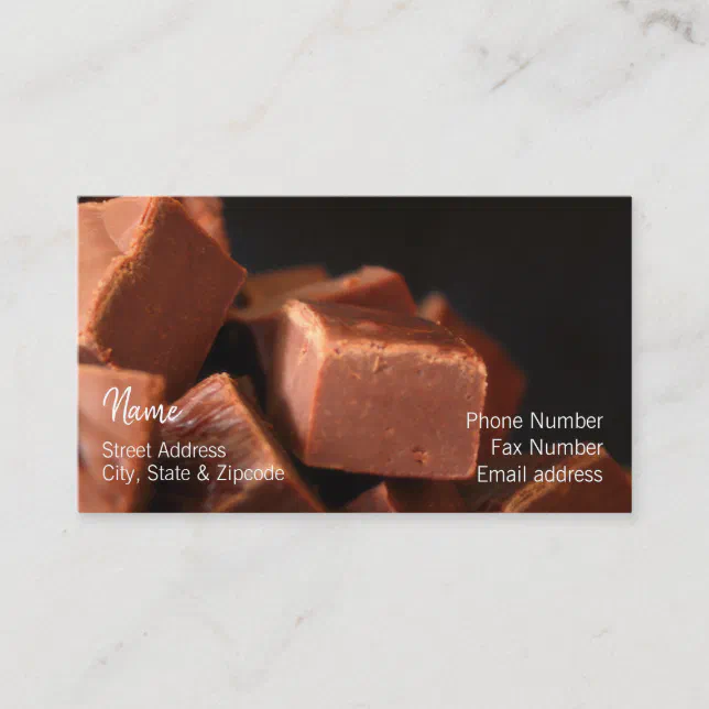 Fudge Business Card | Zazzle