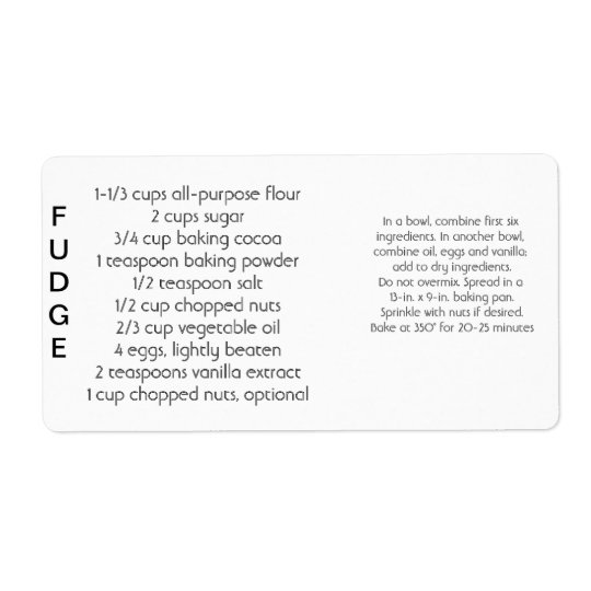 Fudge Labels | Zazzle.com