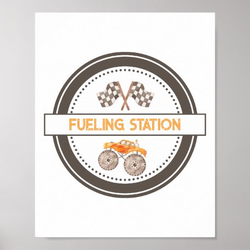 Fueling Station Birthday Sign | Zazzle