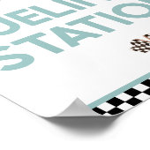 Fueling Station Race Car Birthday Party Sign | Zazzle