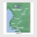 Fuerte River Sinaloa, Mexico travel map Sticker | Zazzle