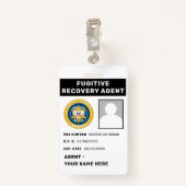 FUGITIVE RECOVERY AGENT Badge | Zazzle