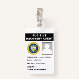FUGITIVE RECOVERY AGENT Badge | Zazzle