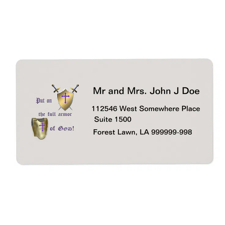 Full Armor of God Label | Zazzle
