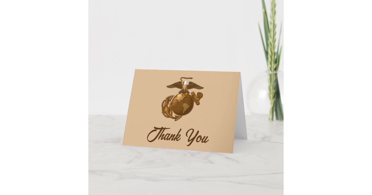 Full-Color EGA - Bronze Thank You Card | Zazzle