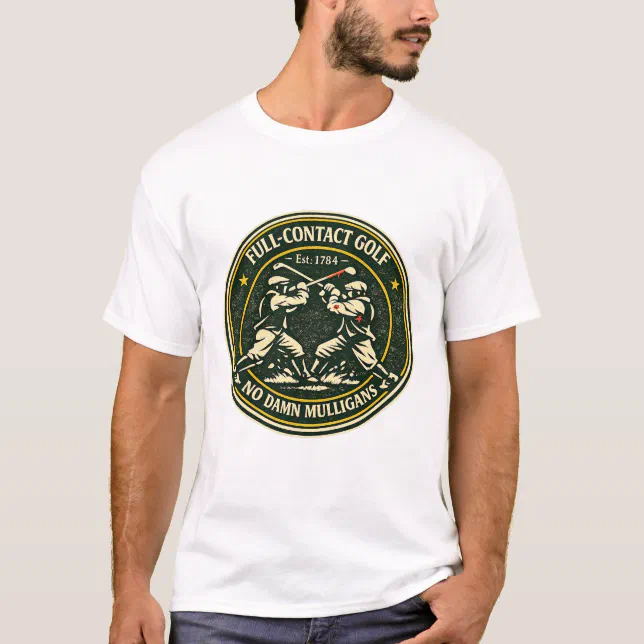Full Contact Golf League Logo T-Shirt | Zazzle