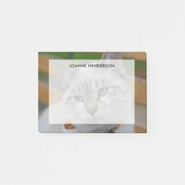 Full custom photo text overlay with name post-it notes | Zazzle
