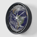 Full Earth Showing A Powerful Winter Storm. Clock | Zazzle