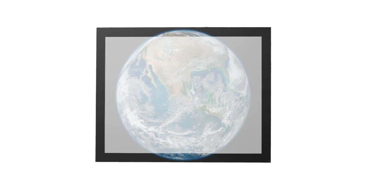 Full Earth Showing North America And Mexico. Notepad | Zazzle