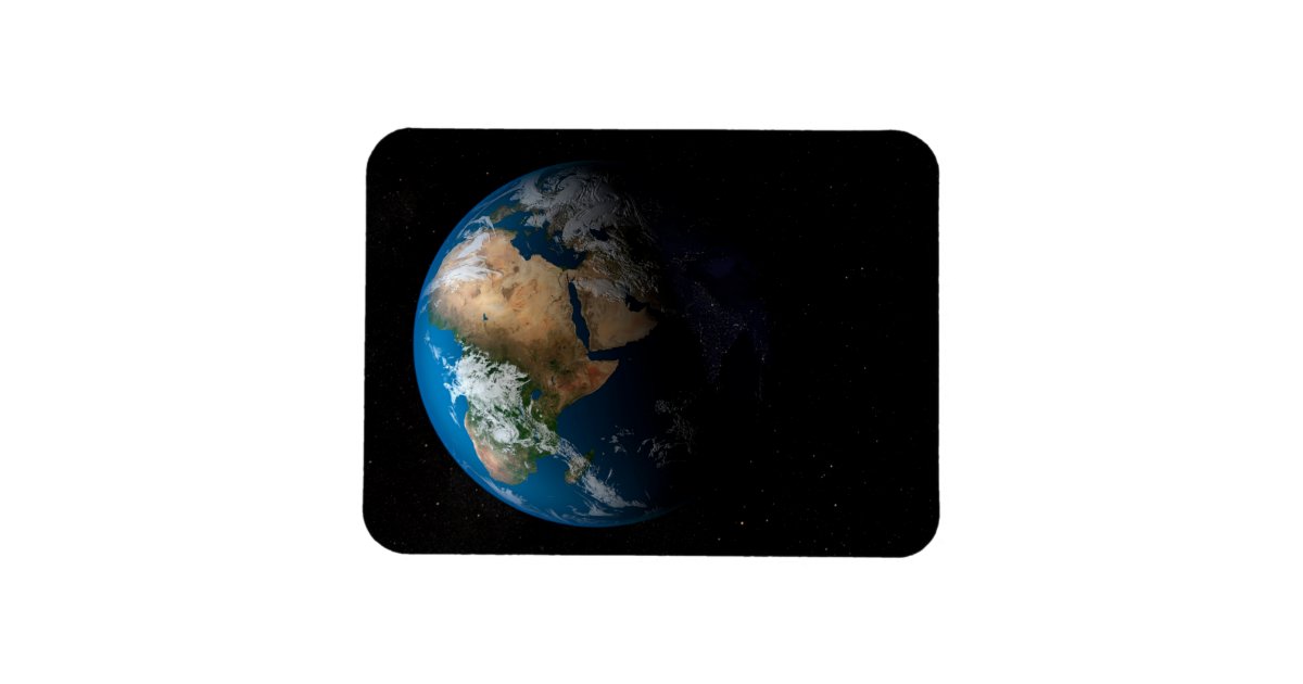 Full Earth Showing Simulated Clouds Over Africa. Magnet | Zazzle