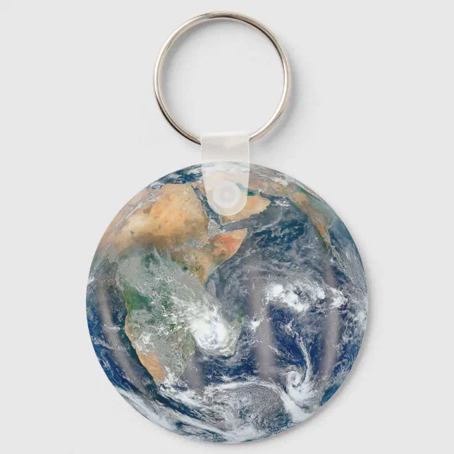 Full Earth Showing The Eastern Hemisphere. Keychain | Zazzle