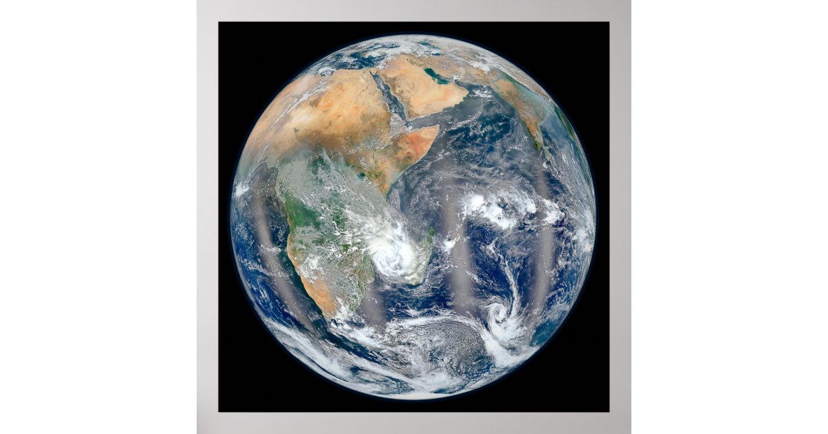 Full Earth Showing The Eastern Hemisphere. Poster | Zazzle