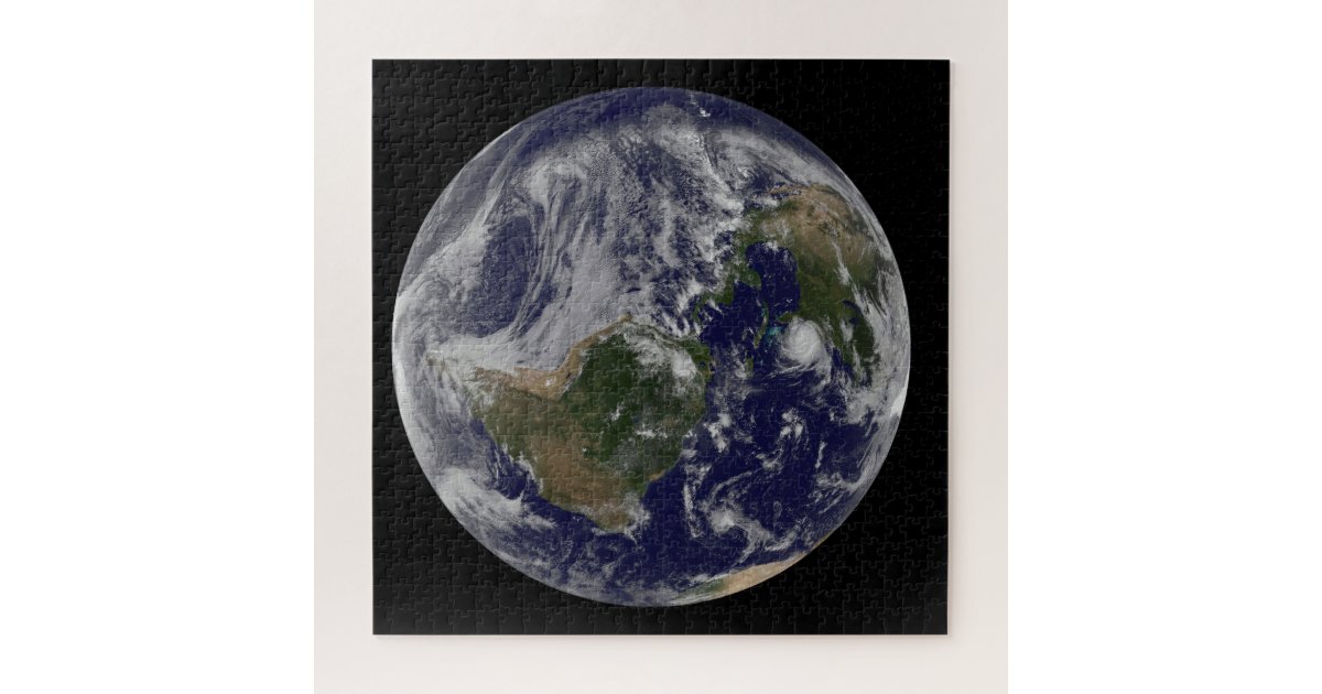 Full Earth With Hurricane Irene On East Coast. Jigsaw Puzzle | Zazzle